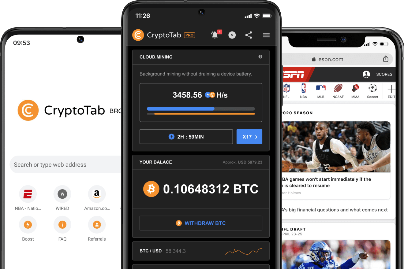 Earn coins while browsing the web | CryptoTab Browser