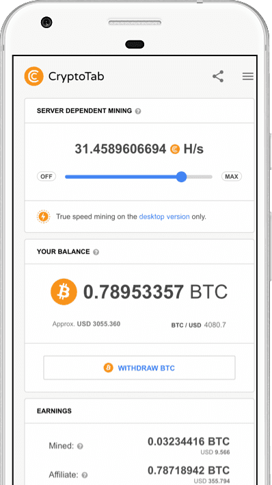 CryptoTab Browser - Easy way for Bitcoin Mining
