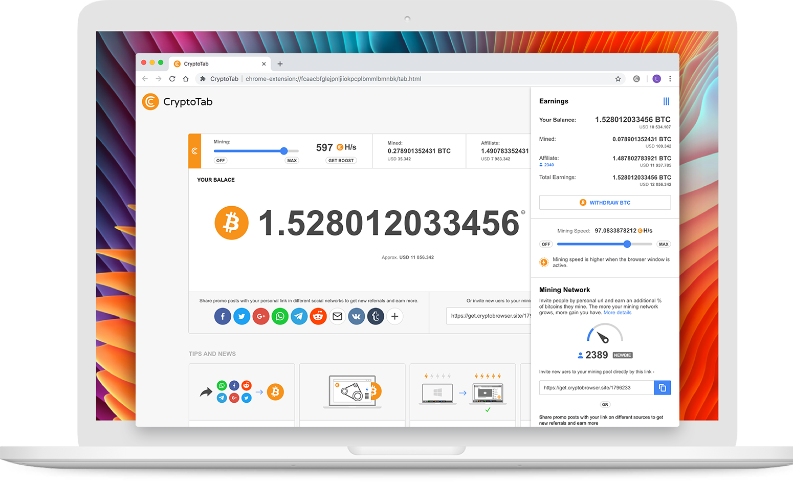 CryptoTab Browser - Простой способ майнинга Bitcoin!
