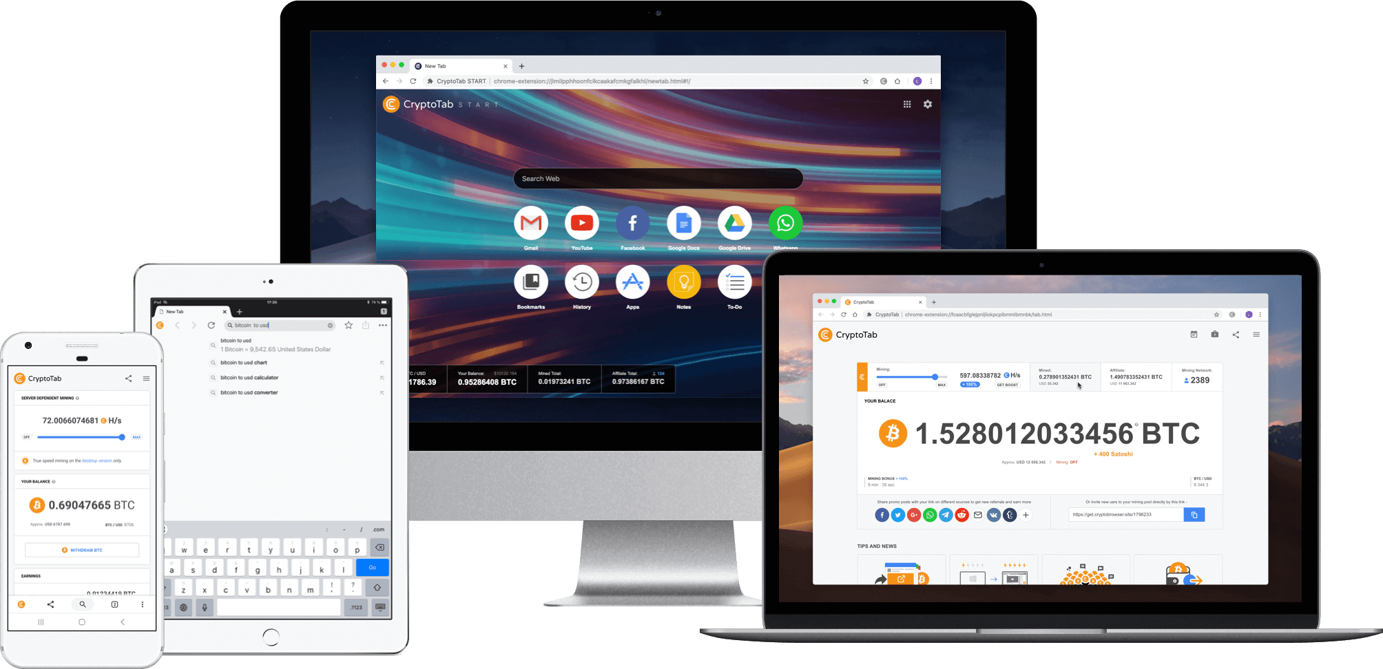 Start mining professionally | CryptoTab Browser